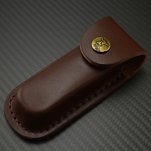 5 inches Real Leather Knife Sheath Folding Pocket Knife Pouch Holster for 5" Folding Tool 4 3/4" Multl-Tool Accessory