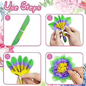 Set of 20 Fiesta Paper Flowers,Colorful Tissue Paper Flowers,Crepe Paper Flowers for Spring Party,Baby Shower,Carnival,Crafts,Wedding Backdrop