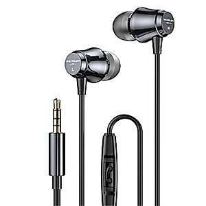 YINYOO Wired Earphones Headphones WGZBLON FG Earbuds HD Sound with Stereo Bass for Computer Phone for Men Women Adults(with mic, Black)