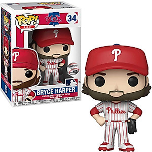 Bryce Harper Philadelphia Phillies White Jersey #34 Pop Sports MLB Action Figure (Bundled with EcoTek Pop Protector to Protect Display Box)