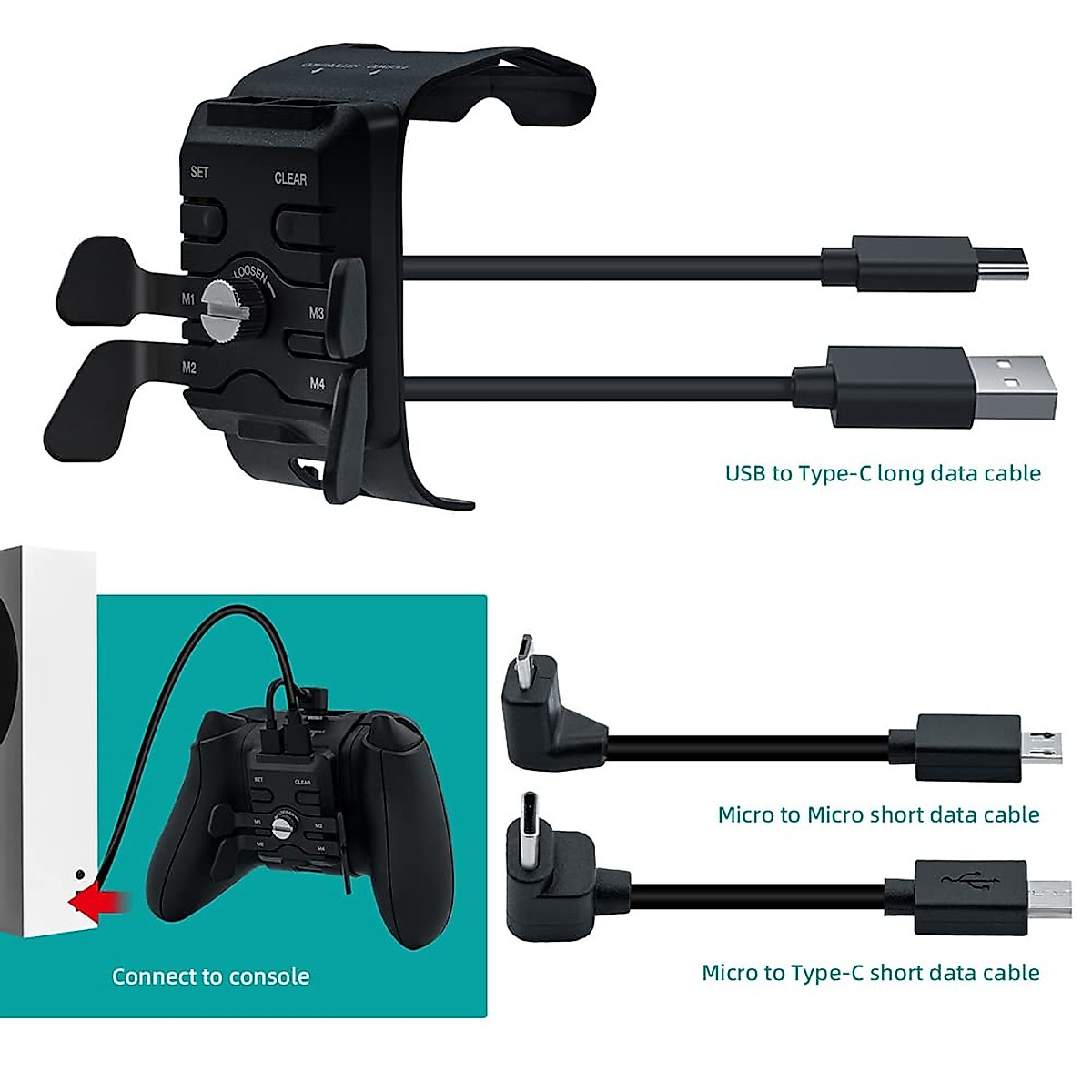 LILYRIN Controller Back Button Attachment Adapter Paddles Trigger for/X//Controller Gamepad