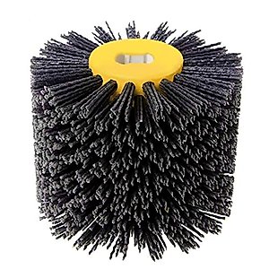 5 Inch Abrasive Nylon Wire Drawing Wheel Drum Burnishing Brush for Wooden Polishing 120mm 80 Grit