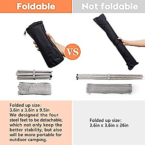 Portable Outdoor Fire Pit 16.5 Inch Upgrade Foldable Stainless Steel Mesh Fire Pit Wood Burning, Collapsible Fireplace Space Saving Perfect for Camping, Backyard, Patio, Garden (Carrying Bag Included)