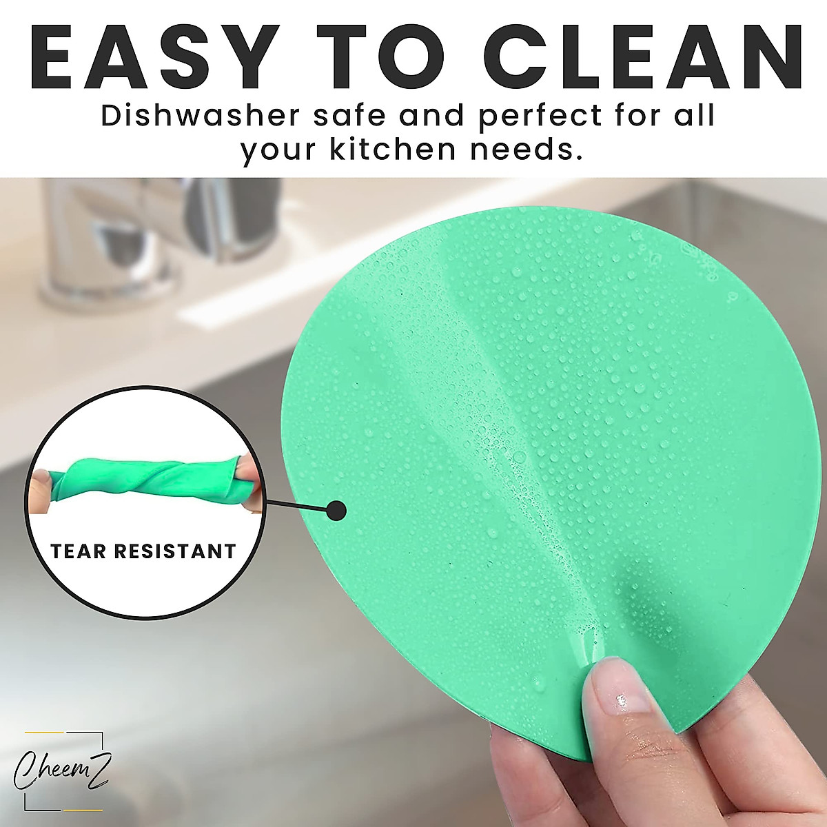 CheemZ ALL NEW 8pcs Macaron Colours Series Silicone Jar Gripper Pads - Jar Opener Gripper Pads for Easy Bottle Lid Opening - Non Slip and Colorful Jar Lid Openers - 4.9Inches