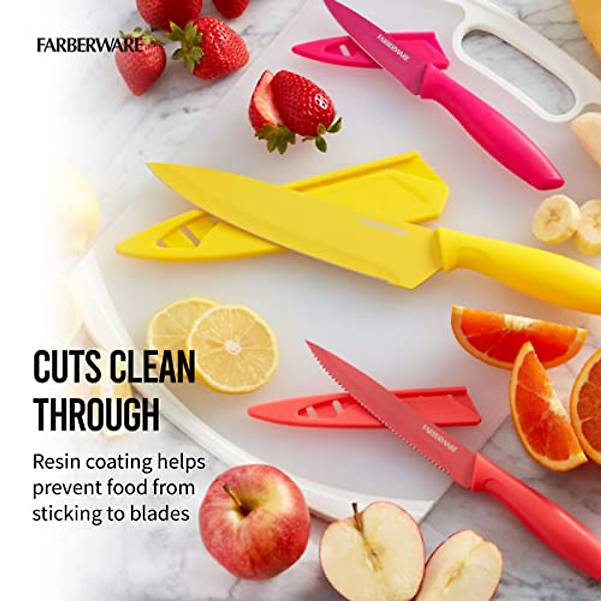 Farberware Chef Knife Set, 3 Piece, Multicolor