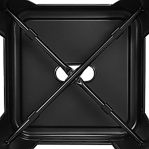 Yaheetech 30'' Metal Bar Stools Set of 4 High Backless Barstool Stackable Bar/Counter Height Bar Stools Metal Bar Chairs, Black