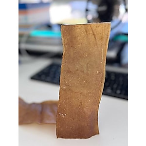 123 Treats Beef Cheek Chips Beef Basted Dog Chew 6" (2 pounds) All Natural Chews for Dogs | Great Rawhide Alternative