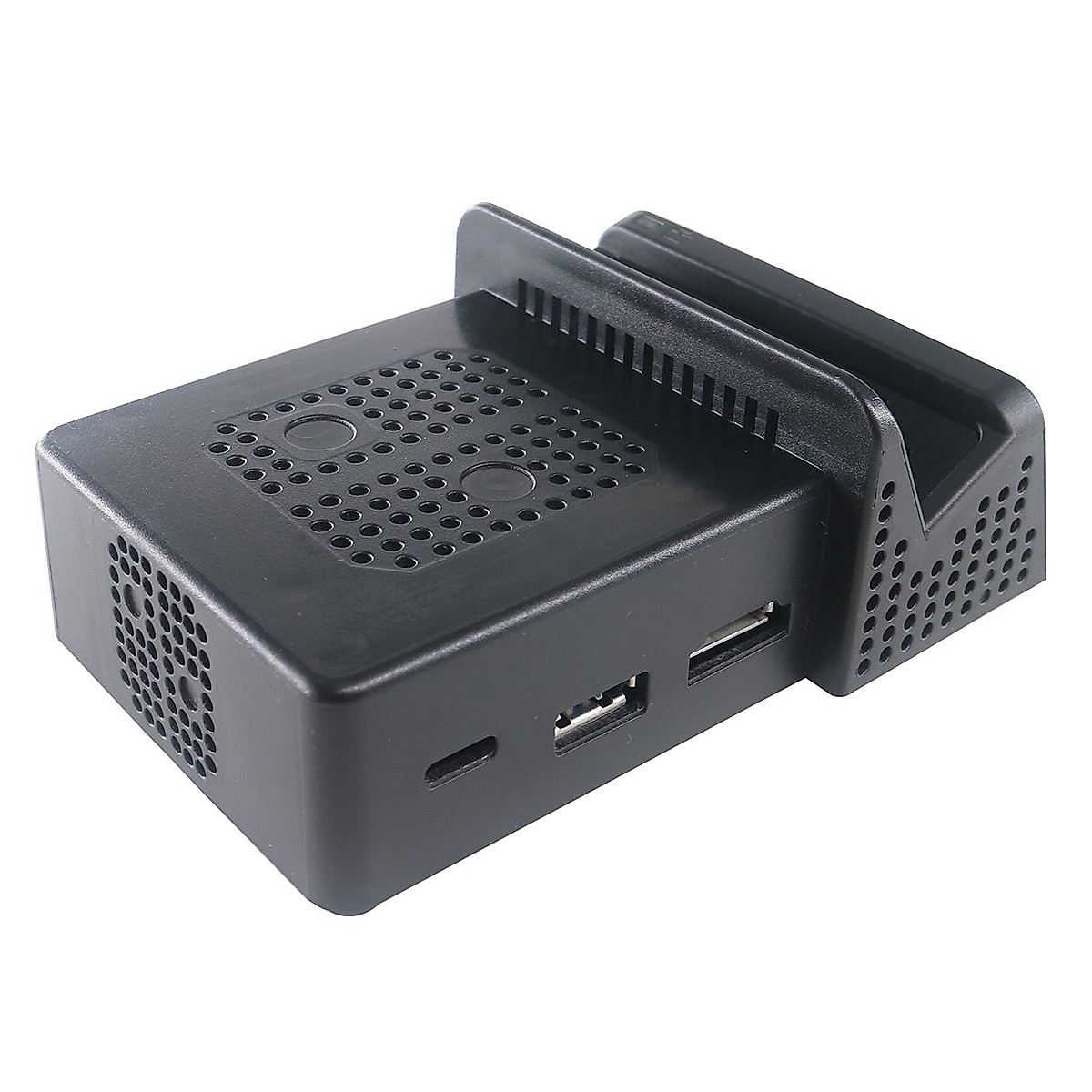 J&TOP Portable DIY Replacement Dock Mount Case for Nintendo Switch,Black(Only The Case)