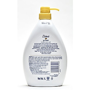 Dove Go Fresh Energize Body Wash, Grapefruit and Lemongrass Scent, 33.8 Ounce (1 Liter) International Version