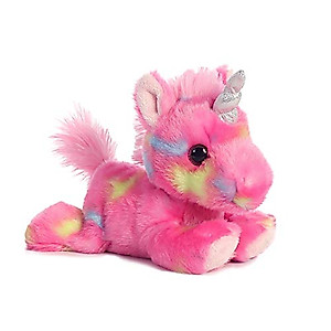 Aurora® Vibrant Bright Fancies™ Jellyroll Unicorn™ Stuffed Animal - Eye-Catching Fun - Delightful Cuddles - Pink 7 Inches