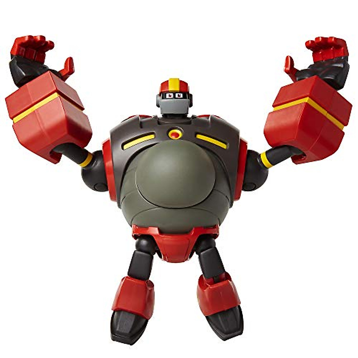Mega Man Fully Charged – Deluxe Guts Man Articulated Action Figure with Expanding Belly and Guts Man Buster Accessory (to swap onto the Mega Man figure)! Based on the new show!