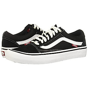 Vans Men's Old Skool Pro Skate Shoe, Black/White