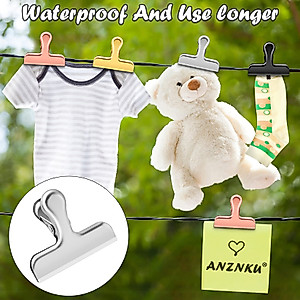 6 Pack Silver Bag Clips for Food Packages, Chip Clips Bag Clips Food Clips, Stainless Steel Heavy Duty Bag Clips for Food, Office Kitchen Home Usage Storage