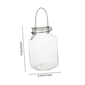 SWOOMEY Glass Storage Jar Glass Container Sauerkraut Canned Clear Container Glass Kitchen Canisters Transparent Pickle Jar Sealed Glass Storage Jar Glass, Iron Glass Storage Container Food