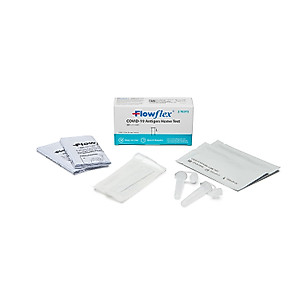 Flowflex COVID-19 Antigen Home Test kit, 1 Pack, 2 Tests Total. FDA EUA Authorized OTC at-Home Self-Test, Non-invasive Nasal Swab, Easy to Use and No Discomfort, Results in 15 Minutes