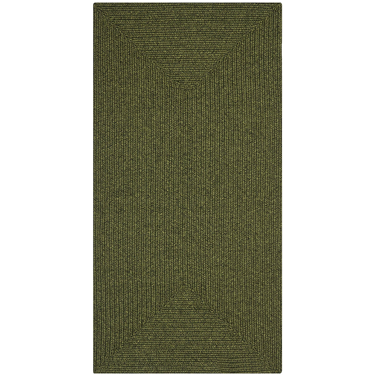 SAFAVIEH Braided Collection 2'3" x 12' Green BRD315A Handmade Country Cottage Reversible Runner Rug