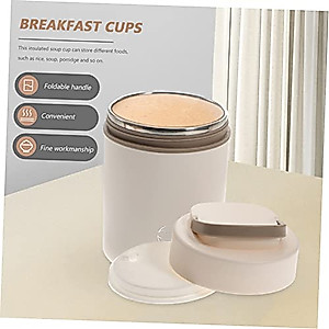 LIFKOME Sulated Soup Cup Handle Soup Mugs Lids Stainless Mug for Soup Microwave Soup Mug Lid Cereal to Go Bowl