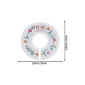 Baluue 24pcscloset Nursery Bedroom Shelf Months or Shelves to Toddler Cartoon Boy Wardrobe Size Age for Flowers from Clothing - Newborn Floral Round Clo Hangers Organizers Printed Infant
