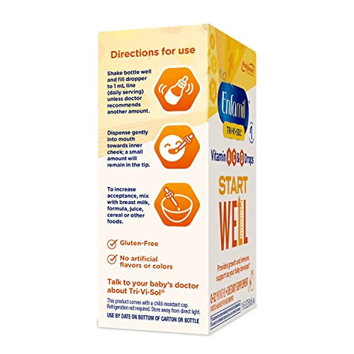 Enfamil Prenatals & Baby Vitamins Tri-Vi-Sol Vitamin A, C & D Multi-Vitamin Drops for Infants, Supports Growth & Immune Health, 50 mL Dropper Bottle,1.69 Fl Oz (Pack of 1),MJ-030