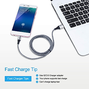 Samsung Type C Charger Cable 3Pack Nylon Braided USB A to USB C Cable 6FT Android Phone Cord for Samsung Galaxy S25 S24 FE A15 A55 S24 A35 A14 5G A13 A23 A33 A54 A53 S24 Ultra S23 Ultra, iPhone 16 15