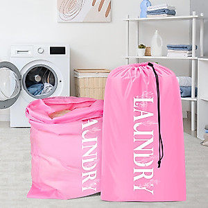 Sylfairy Laundry bags, 2 Pack Travel Laundry Bag for Dirty Clothes with Drawstring, Heavy Duty Laundry Bag for Traveling Camping, Easy Fit a Laundry Hamper or Basket Travel Essentials