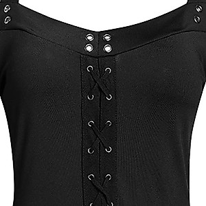 Medieval Costume Women,Gothic Clothes for Women Plus Size Medieval Renaissance Dress Off Shoulder Lace Dresses Party Halloween Costumes