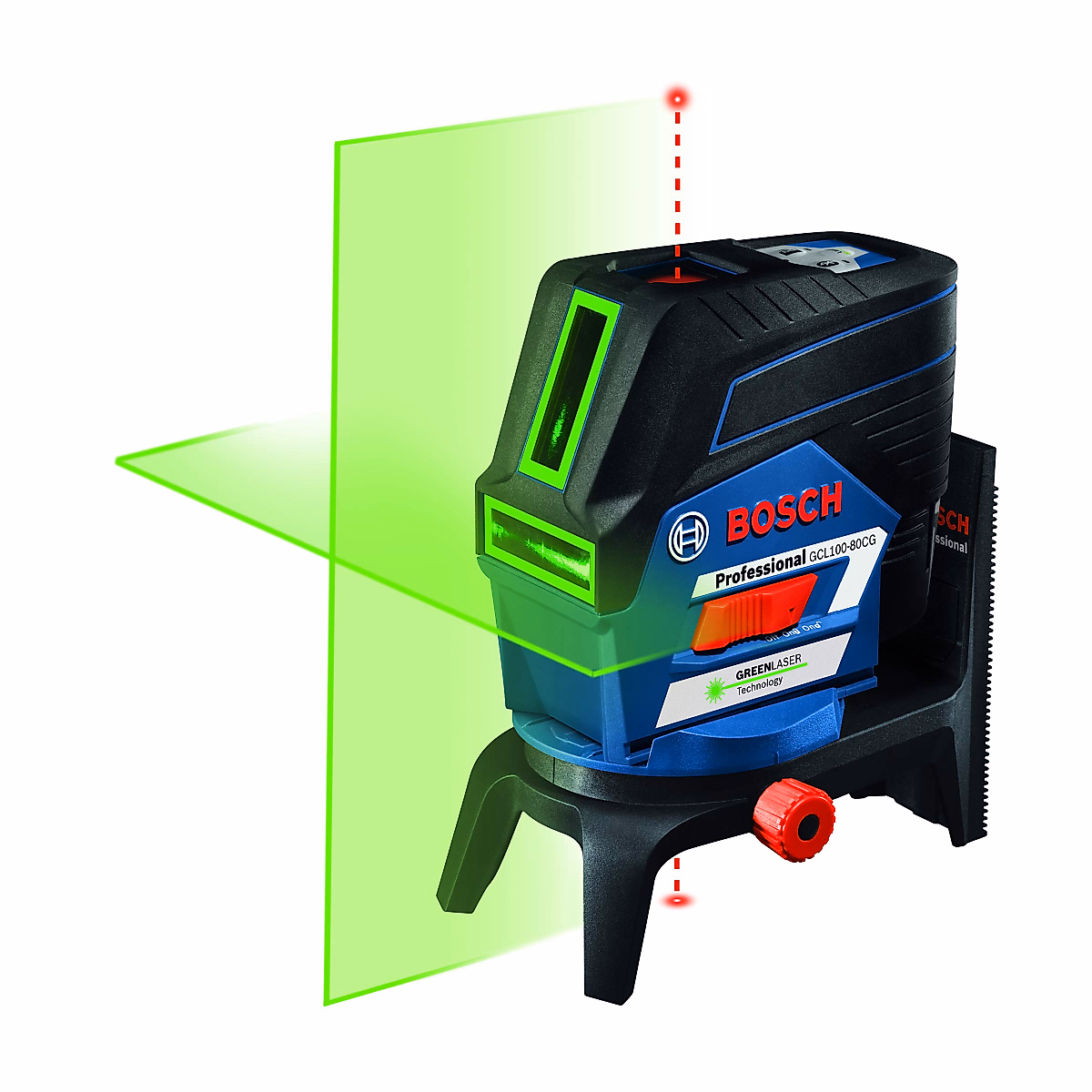 Bosch GCL100-80CG 12V 100ft Green Combination Laser Level Self-Leveling with VisiMax Technology, Fine Adjustment Mount & Hard Carrying Case