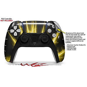 WraptorSkinz Skin Wrap compatible with Sony PS5 DualSense Controller Lightning Yellow (CONTROLLER NOT INCLUDED)