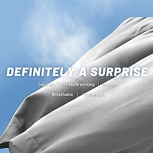 MIER Men's Workout Running Shorts Quick Dry Active 5 Inches Shorts with Pockets, Lightweight and Breathable, Light Grey, L