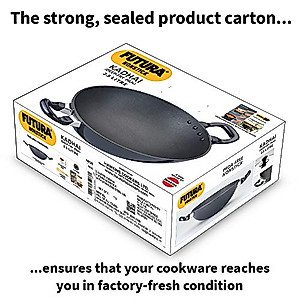 HAWKINS Futura Non-Stick Kadhai Deep-Fry Pan Black 2.5 L