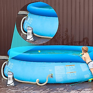 Swimming Pool Pipe Holders Plastic Above Ground Swimming Pool Hose Support Brackets with Tape and Cable Tie Stainless Steel Hose Clamps for Preventing Pipes Sagging Accessory (2, Gray)