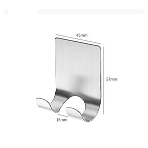4pcs Self Adhesive Stainless Steel Razor Holder Shaver Hook Hanger Stand Shelf Shaving Razor Storage Rack Bathroom Hook Organizer