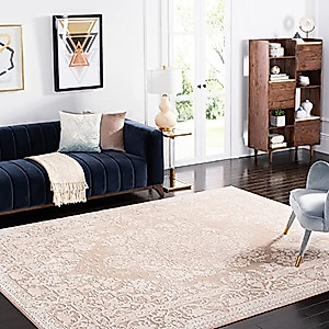 SAFAVIEH Reflection Collection Area Rug - 10' x 14', Beige & Cream, Vintage Distressed Design, Non-Shedding & Easy Care, Ideal for High Traffic Areas in Living Room, Bedroom (RFT664A)