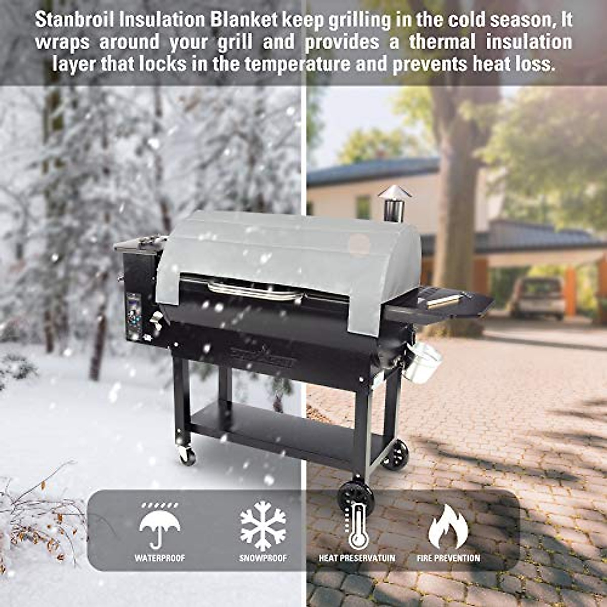 Stanbroil BBQ Pellet Grill Thermal Insulation Blanket Replacement for Camp Chef 36" Smokepro Pellet Grills