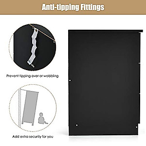 Giantex 3 Drawers Dresser Wood Dresser Chest W/Large Storage Space, Solid Wood Frame & Premium Metal Handle, Accent Furniture for Bedroom, Living Room, Closet, Entryway, Hallway Dresser (Black)