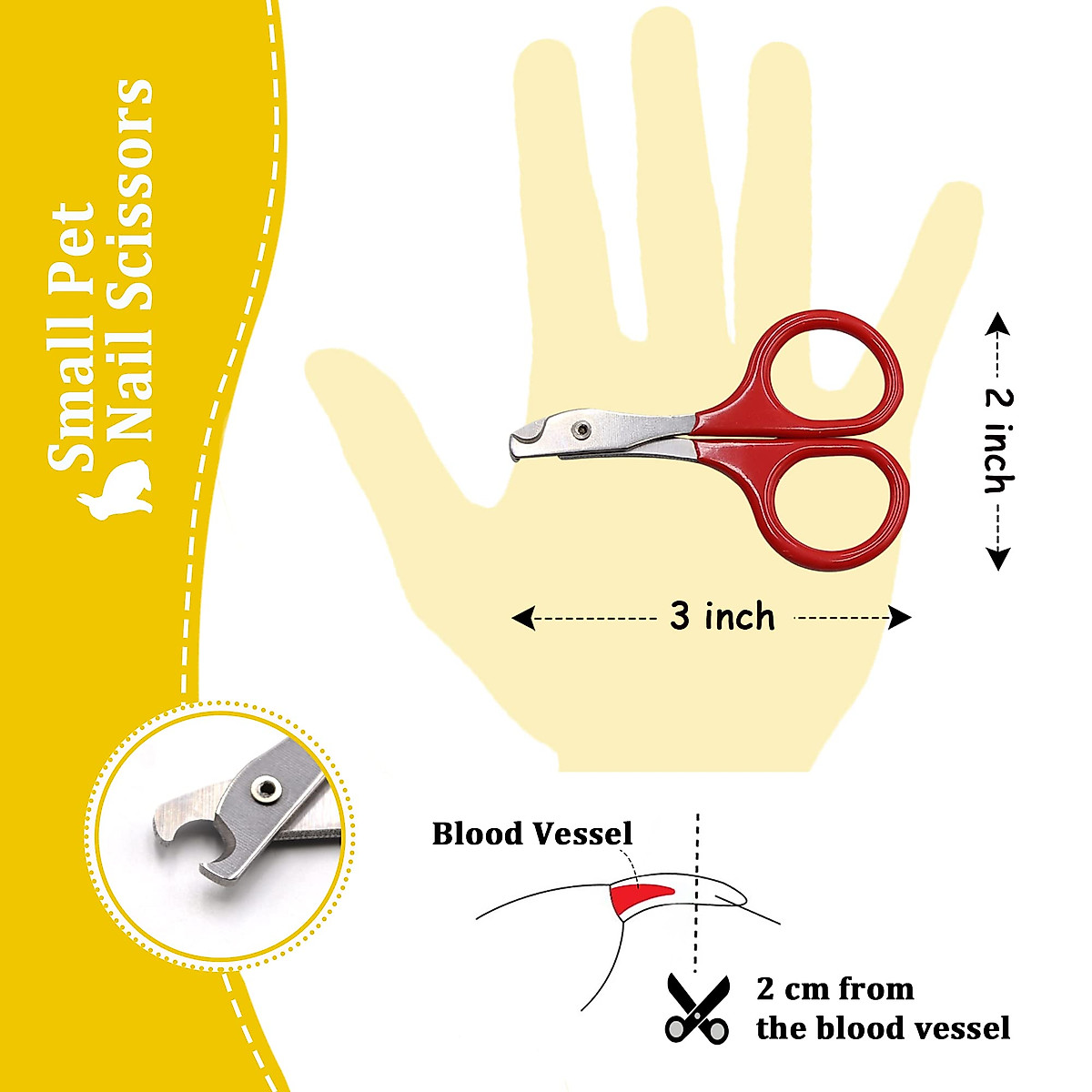 LLSPET 3-in-1 Guinea Pig Hay Feeder Water Bottle Nail Scissors Set, Pets Feeding Kit for Small Animals Bunny Chinchilla Guinea Pig Rabbit, 250ml Rabbit Water Bottle No Drip(Yellow)