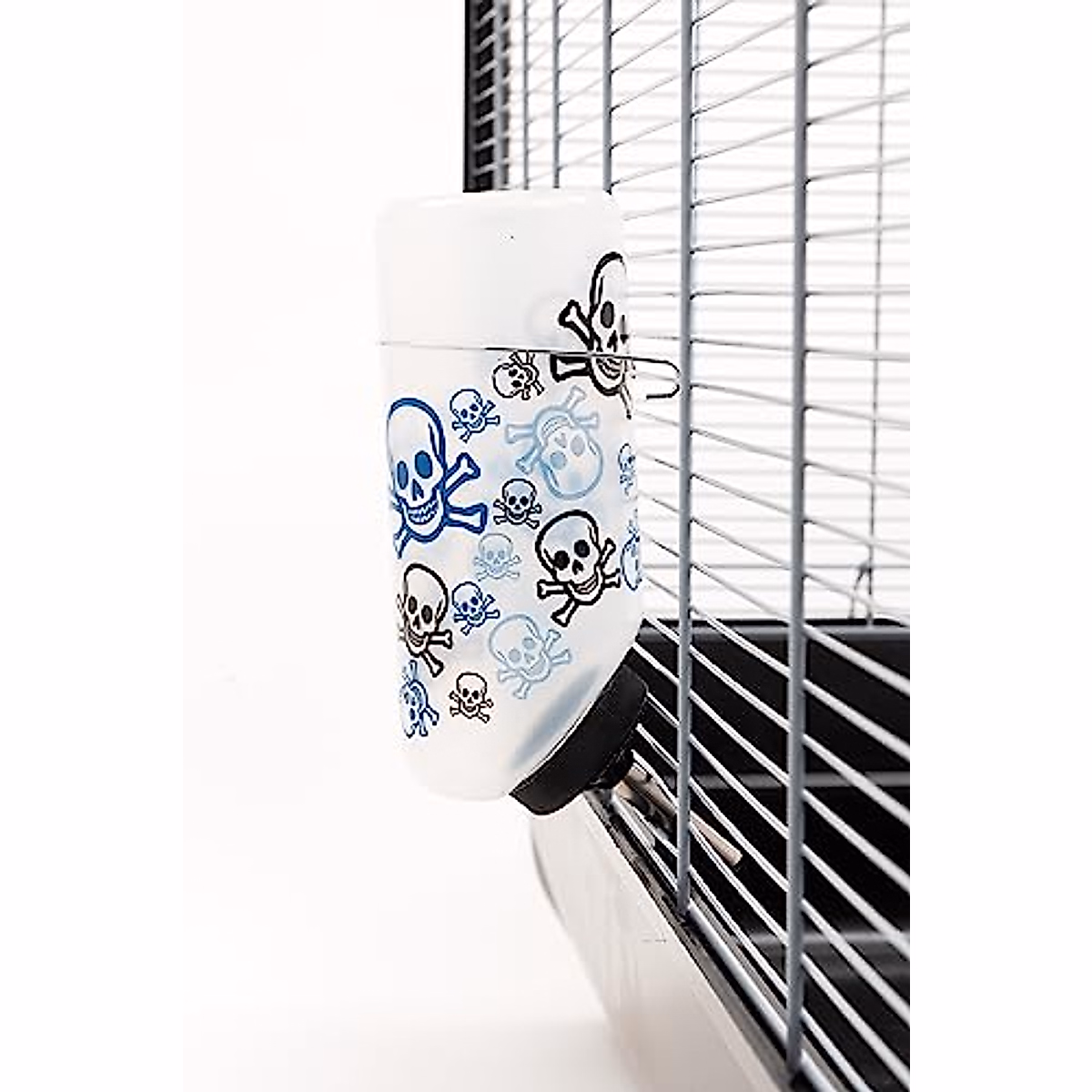 Lixit Wide Mouth BPA-Free Cage Water Bottles for Rabbits, Ferrets, Guinea Pigs, Rats, Chinchillas, Hamsters, Mice, Hedgehogs, Gerbils and Other Small Animals. (Skulls, 16 Ounce)