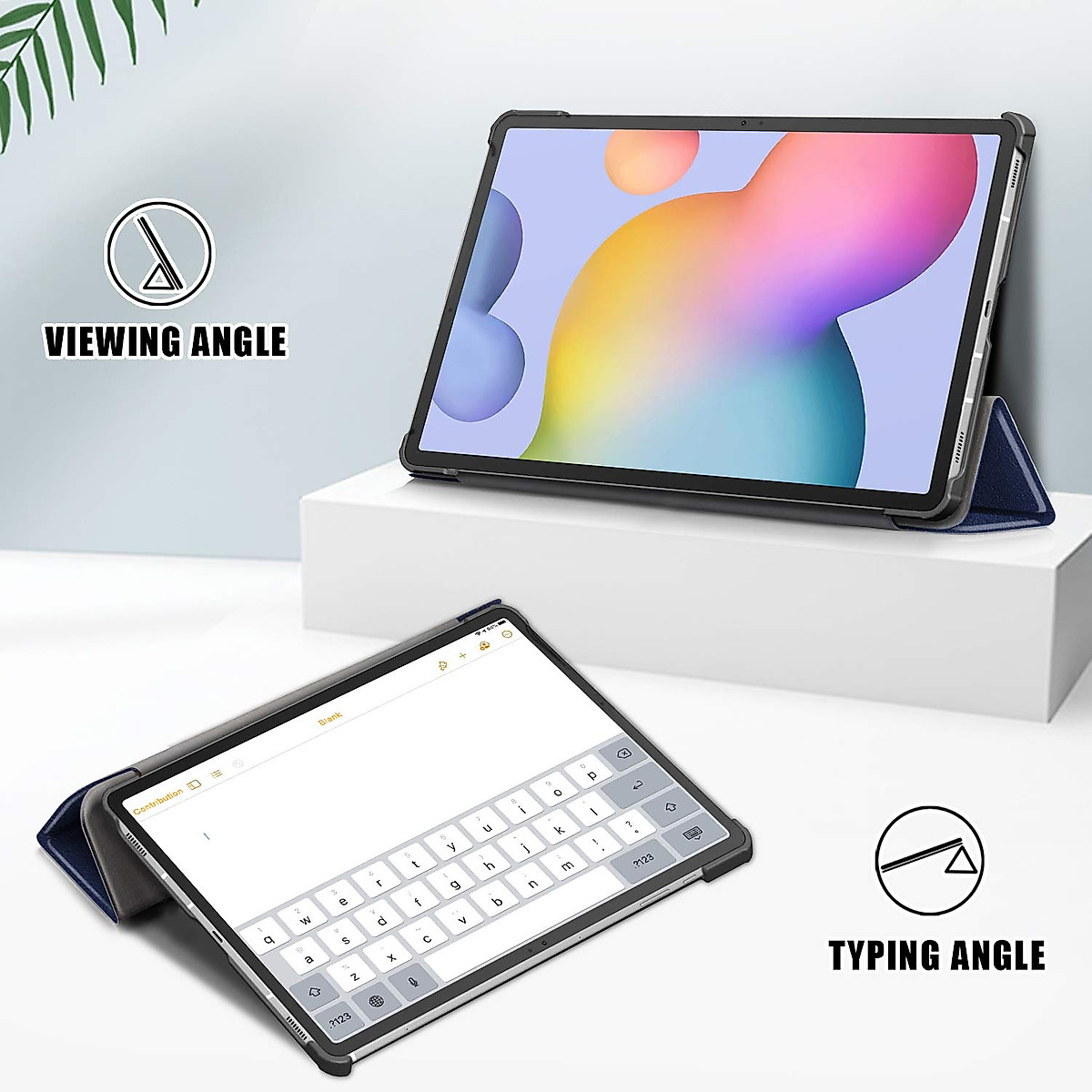 JGOYGYI Personalized Custom Name Case for Samsung Galaxy Tab S7 FE 2021/S8+ Plus 2022 /S7+ Plus 2020 12,4",Magnetic PU Leather Slim Protective Cover with Stand Function,Customize Handwritten Text