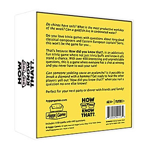 Hygge Games How did You Know That? – Trivia Party Game, White