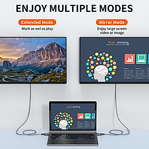 IIABC DisplayPort to DisplayPort Cable 4K DP 1.2 Cable Nylon Braided (2K@165Hz, 2K@144Hz),Ultra High Speed DP to DP Cable 3.3FT Compatible with Laptop PC TV Gaming Monitor