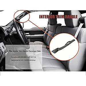 A Pillar Interior Trim Handle Right Passenger Side Compatible with Ford F150 F-150 2004-2008 Lincoln Mark LT 2006-2008 A Pillar Grab Handle Assist Panel 4L3Z-1503598-AAB (Right Passenger Side Gray)