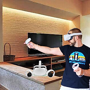 Megadream Charging Dock for Oculus Quest 2, Fast Charging Dock for Oculus Quest 2 VR Headset, Desk Mounted & Wall Mounted, Led Display, with 2 Holder for Touch Controller