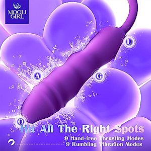 Thrusting Dildo Vibrator Adult Toys - 9 Inches Realistic Dildos Sex Toy with 9 Thrust Modes 10 Vibrations, Hands-Free Anal Clitoral G Spot Dildo Vibrators Adult Sex Toys & Games for Women Couples Fun