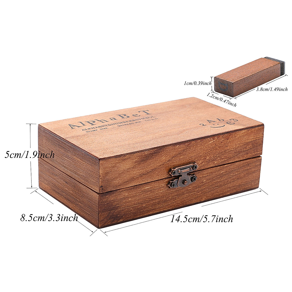 Rubber Stamp Letters Alphabets, Dedoot 70 pcs Alphabet Stamps for Pottery Vintage Wooden Number and Letter Symbol Alphabet Mini Stamps for Clay Crafts, Card Making, Kids Painting