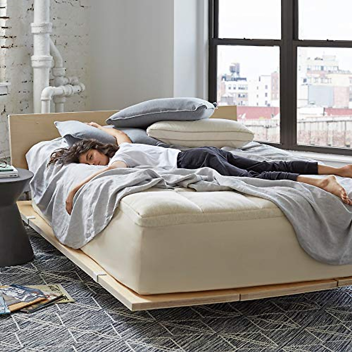 Keetsa 3 Inch Luxury Thick Comfort & Plush Memory Foam Topper Layer, CertiPUR-US Certified Foam, OEKO-100 Certified Linen Blended Fabric, Fiber Quilted Top, Comfort Rejuvenator - Full