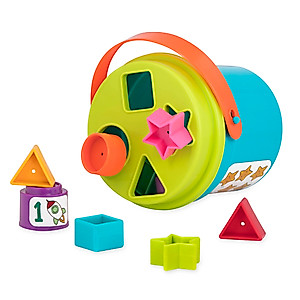 Battat – Nesting Sorter Set – 19Pc Stacking Bucket Sort Set – 10 Cups & 8 Shapes – Educational & Dexterity Toys – 18 Months + – Sort & Stack