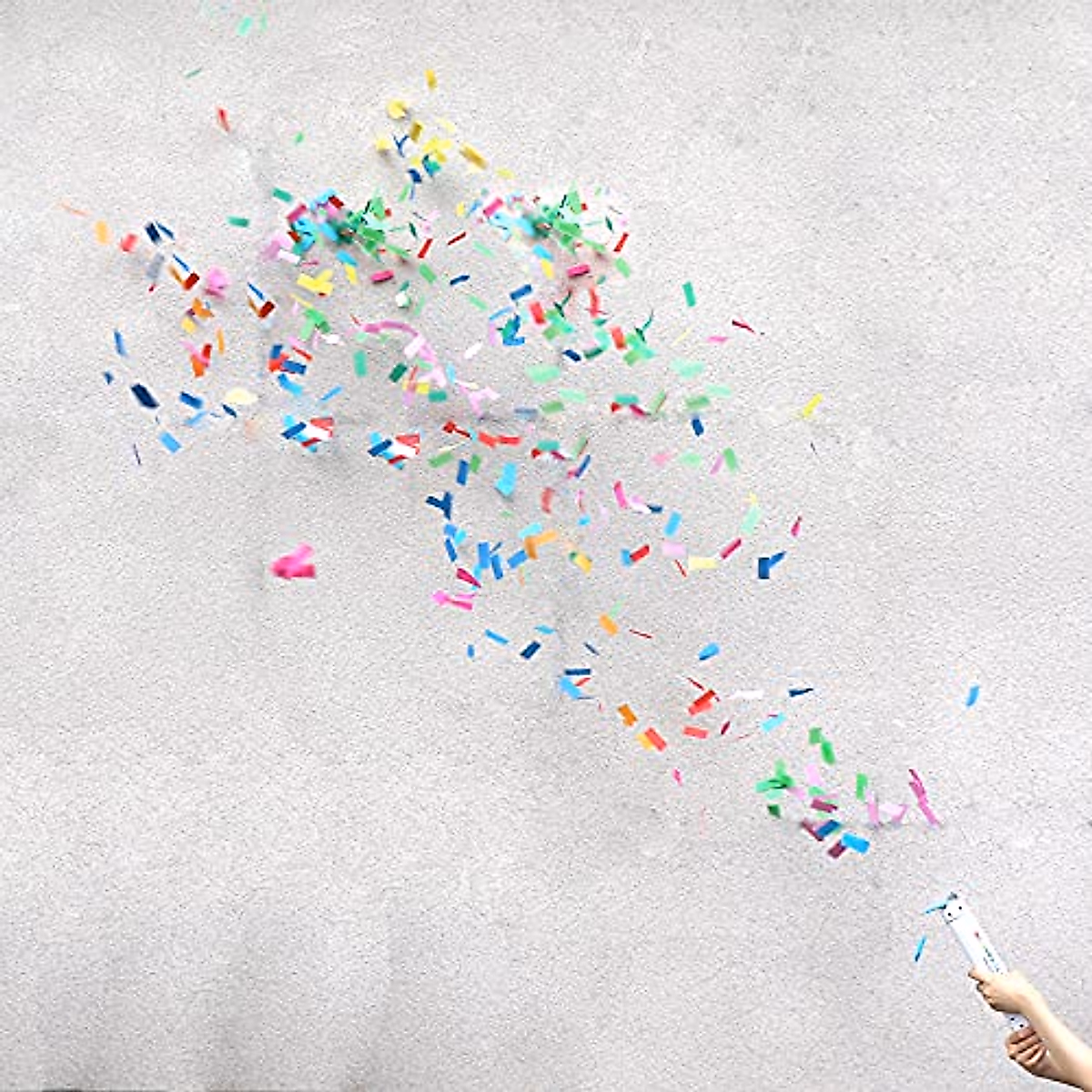 Confetti Cannon Party Popper, WERISE Air Compressed Confetti Cannons Party Shooter for Wedding, Birthday, New Year's Party Celebrations with Biodegradable Multicolor Paper Confetti 12 inch - Set of 4