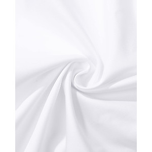 J.VER Men's Dress Shirts Solid Long Sleeve Stretch Wrinkle-Free Formal Shirt Business Casual Button Down Shirts White Medium