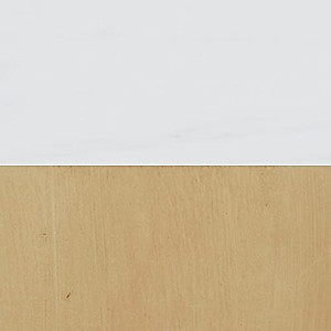 Deco 79 Metal Accent Table with Marble Top, 13" x 13" x 25", Gold