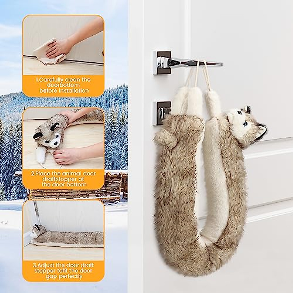 NABOWAN Under Door Draft Stopper 36 inch - Adorable Dog Heavy Duty Under Door Draft Blocker for Door & Window, Animal Draft Stoppers for Bottom of Door